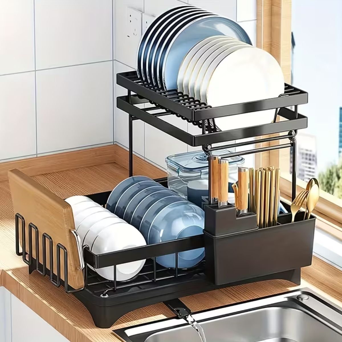 Escurridor de Platos DUBLIN de 2 niveles - HogarMás